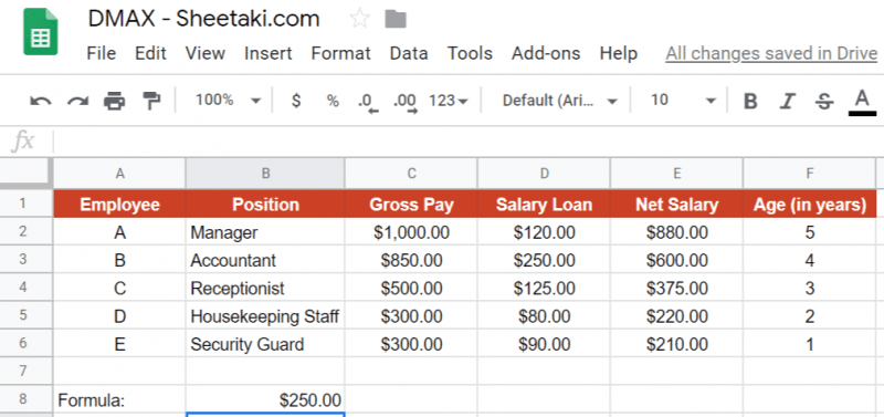 The Ultimate Guide to Using DMAX Functions in Google Sheets - Sheetaki