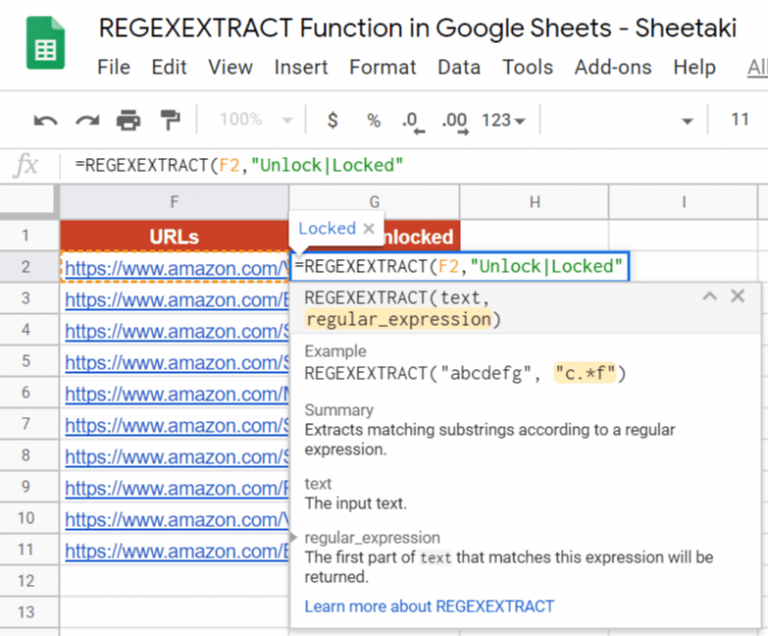 How to Use REGEXEXTRACT Function in Google Sheets [2020]