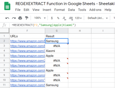 How to Use REGEXEXTRACT Function in Google Sheets [2020]