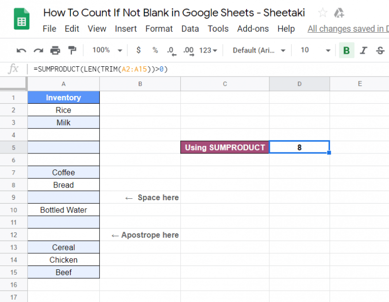 How to Count If Not Blank in Google Sheets: 3 Ways [2020 Update]