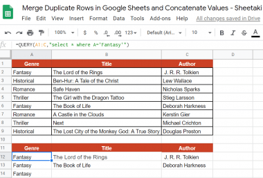 3 Ways to Merge Duplicate Rows in Google Sheets [Step-By-Step]