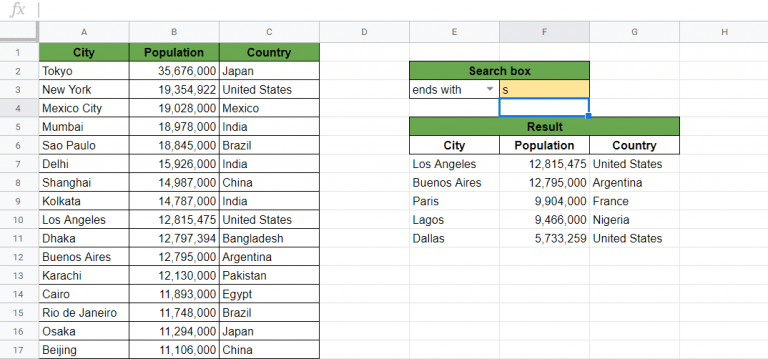 How to Create a Search Box Using Query in Google Sheets [2020]