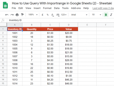 How to Use Query and Importrange Function in Google Sheets