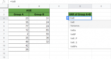 The Ultimate Guide to Using VAR Function in Google Sheets - Sheetaki