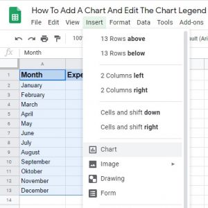How To Add A Chart And Edit The Chart Legend In Google Sheets