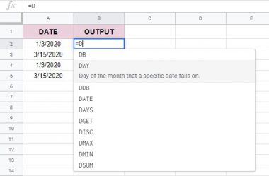 How to Use the DAY Function in Google Sheets: Step-by-Step