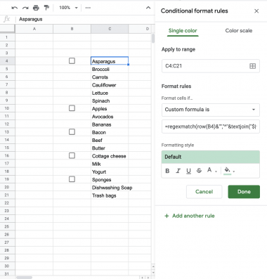 Highlight Multiple Groups and Control Checkboxes in Google Sheets