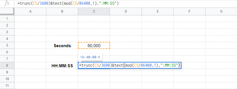 How to Convert Seconds to HH:MM:SS Format in Google Sheets