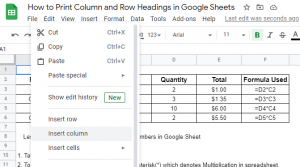 How to Print Column and Row Headings in Google Sheets: Step-By-Step