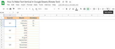 How to Make Text Vertical in Google Sheets: Step-By-Step