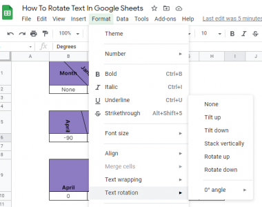 How to Rotate Text in Google Sheets: Step-By-Step