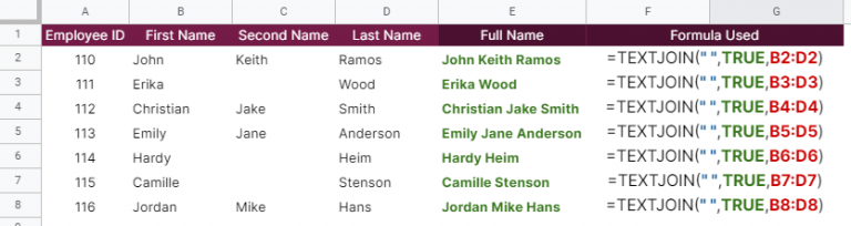 How to Use TEXTJOIN Function in Google Sheets: Step-By-Step