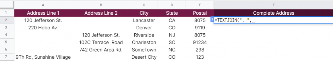 How to Use TEXTJOIN Function in Google Sheets: Step-By-Step