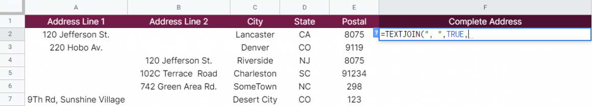 How to Use TEXTJOIN Function in Google Sheets: Step-By-Step