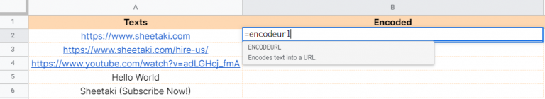How to Use ENCODEURL Function in Google Sheets: Step-By-Step