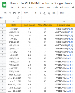 How to Use WEEKNUM Function in Google Sheets: Step-By-Step
