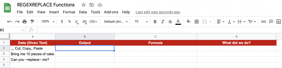 How to Use REGEXREPLACE Function in Google Sheets - Sheetaki