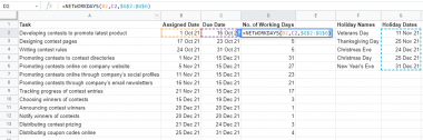 How to Use NETWORKDAYS Function in Google Sheets - Sheetaki