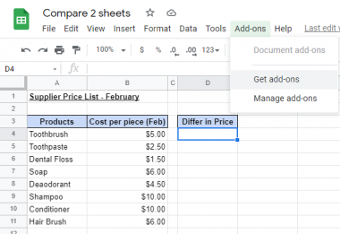 How to Compare Two Sheets in Google Sheets - Sheetaki