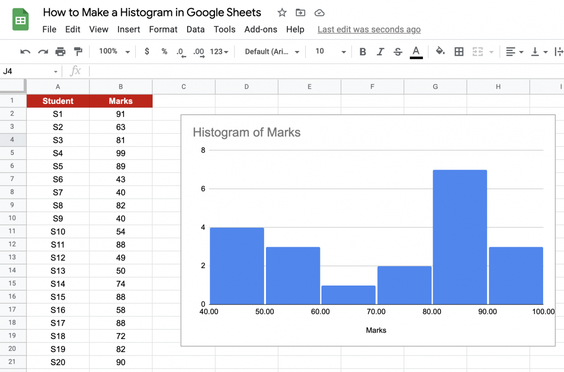How to Make a Histogram in Google Sheets - Sheetaki