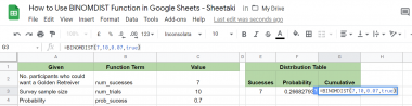 How to Use BINOMDIST Function in Google Sheets - Sheetaki