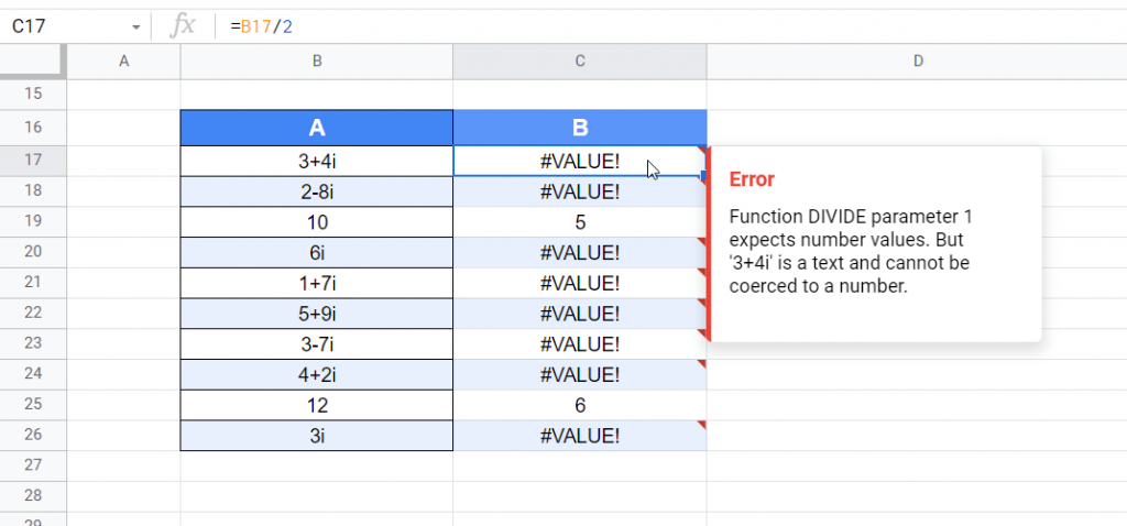 How to Use IMDIV Function in Google Sheets - Sheetaki