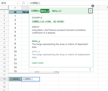How To Use CORREL Function in Google Sheets - Sheetaki