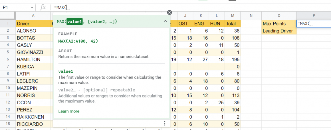 How To Use MAX Function in Google Sheets - Sheetaki