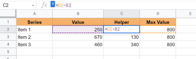 How to Create a Radial Bar Chart in Google Sheets - Sheetaki