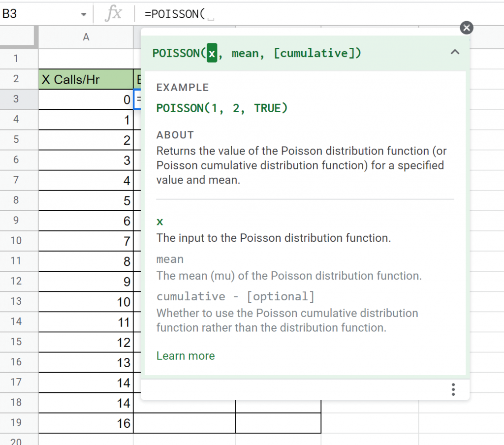How to Use POISSON DIST Function in Google Sheets - Sheetaki