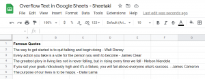 How to Overflow Text in Google Sheets - Sheetaki