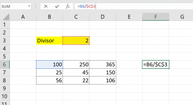 How to Divide a Range of Cells by a Number in Excel - Sheetaki