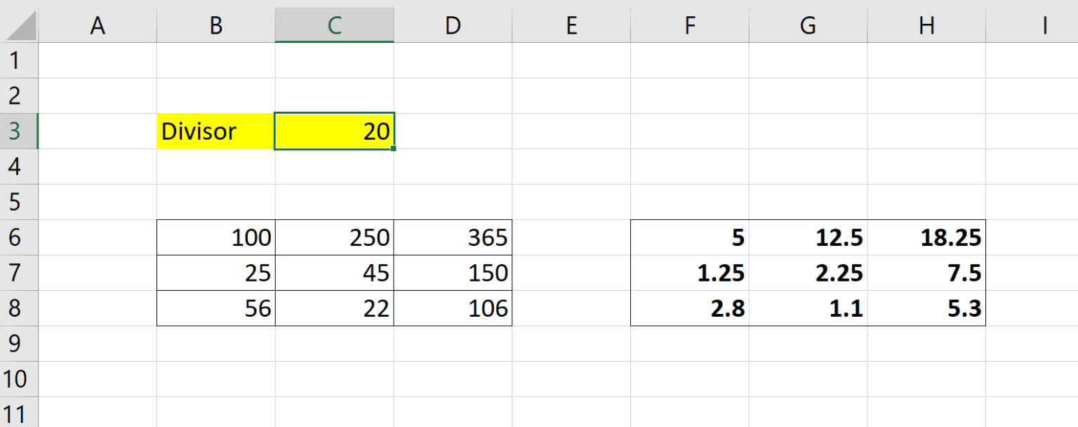 How To Divide A Range Of Cells By A Number In Excel Sheetaki How To Divide A Range Of Cells By A Number In Excel Sheetaki