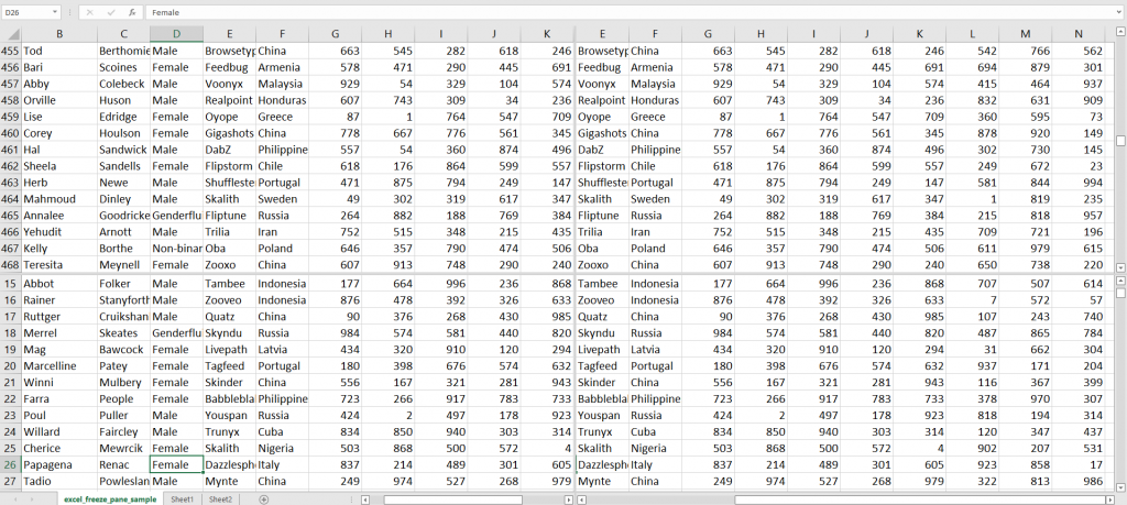 How to Freeze Panes in Excel - Sheetaki
