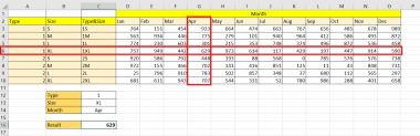 How to Lookup a Value in a 3D Table in Excel - Sheetaki
