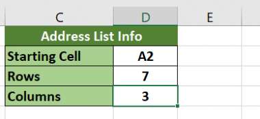 How to Transpose an Address List from Rows to Columns in Excel