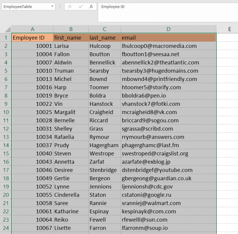 How to Get Address of Named Range in Excel