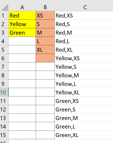 How to Generate a List of all Possible Permutations in Excel - Sheetaki