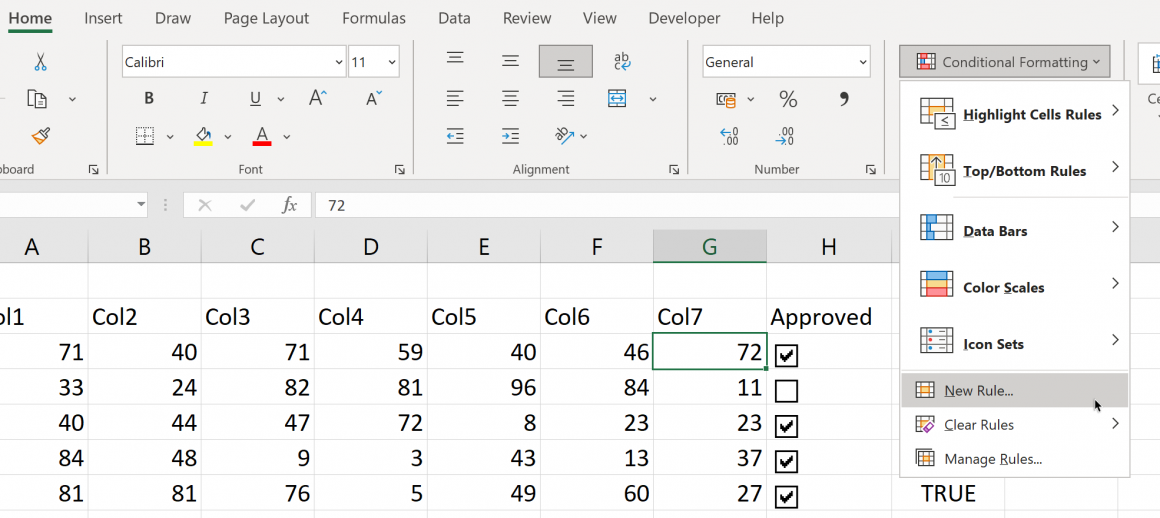 How to Highlight a Cell or Row with a Checkbox in Excel - Sheetaki