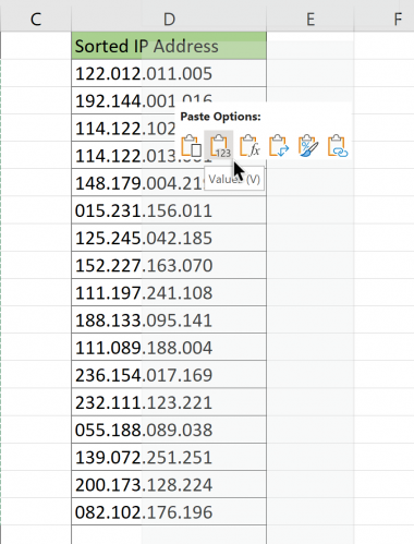 How to Sort IP Address from Low to High in Excel - Sheetaki.com