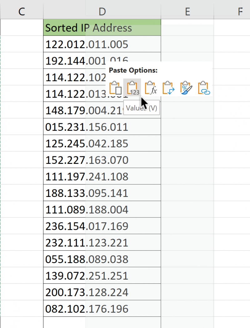 How to Sort IP Address from Low to High in Excel - Sheetaki.com