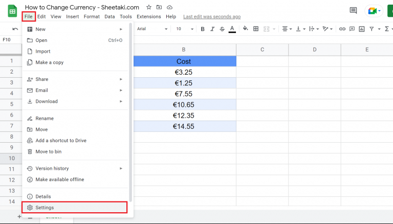 How To Change Currency In Google Sheets Sheetaki How To Change Currency In Google Sheets Sheetaki