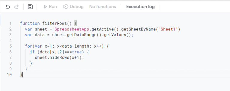 How to Hide Rows Using Apps Script in Google Sheets - Sheetaki