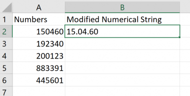 How to Insert a Dot Between Numbers in Excel - Sheetaki