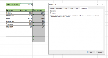 How to Protect Formulas Without Protecting Worksheets in Excel