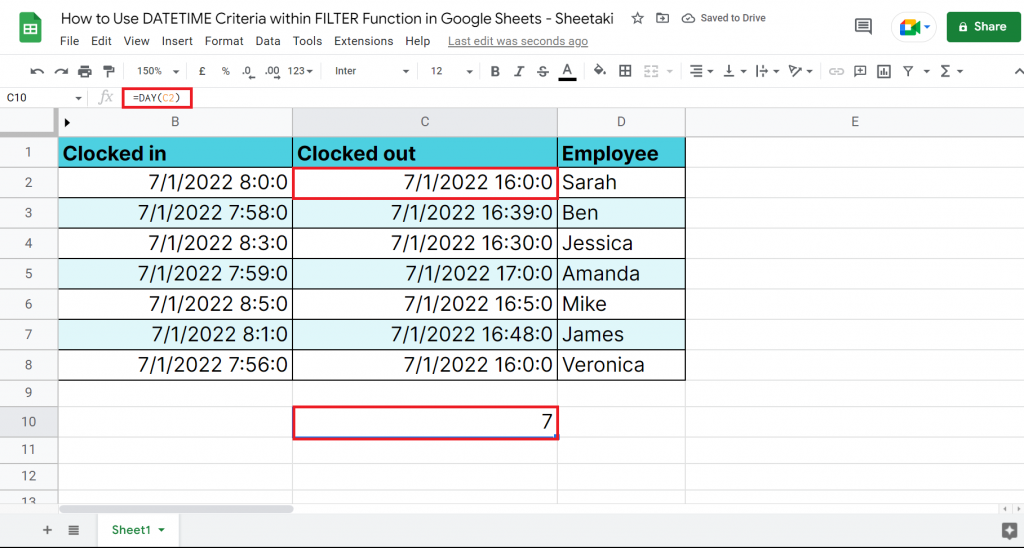 How to Use DATETIME Criteria FILTER Function in Google Sheets