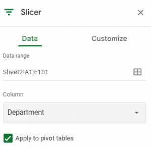 Adding Custom Formulas to a Slicer in Google Sheets - Sheetaki