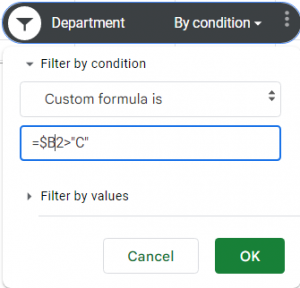 Adding Custom Formulas to a Slicer in Google Sheets - Sheetaki
