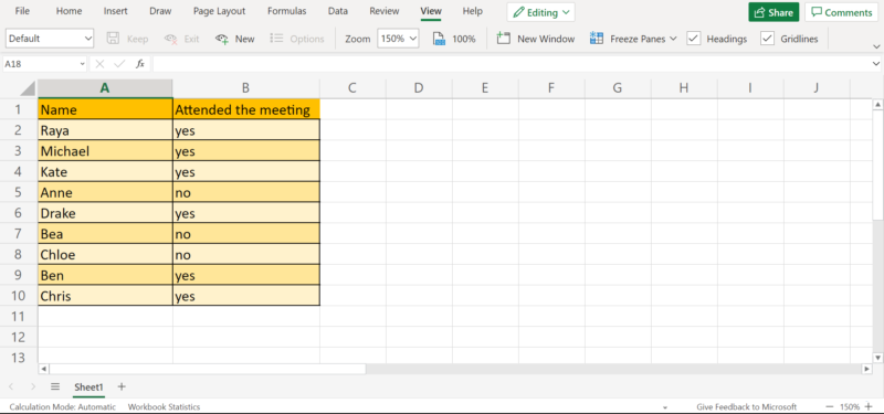 How to Make Yes 1 and No 0 in Excel - Sheetaki