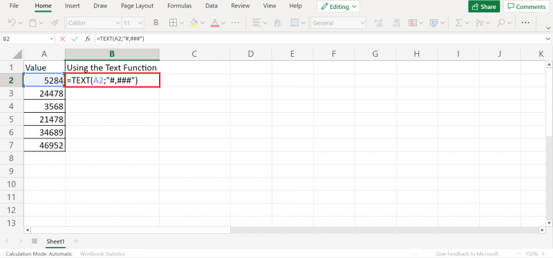 How to Add Thousand Separator in Excel - Sheetaki
